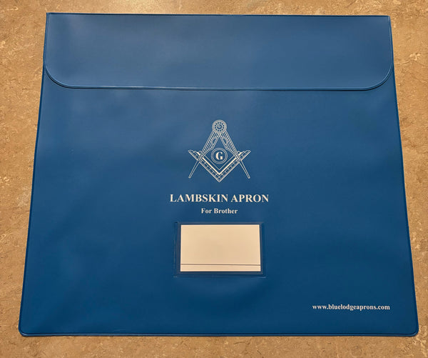 Blue Vinyl Candidate Apron Case - Dean Masonic Supply / Blue Lodge Aprons