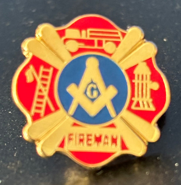 D255 Lapel Pin Masonic Firefighter - Dean Masonic Supply / Blue Lodge ...