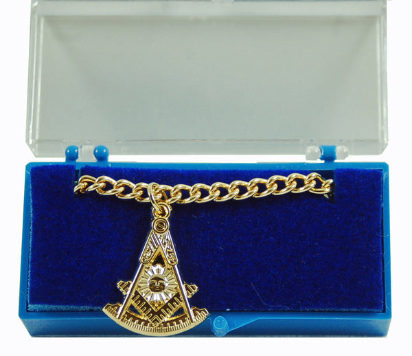 DL7200-PM Tie Chain Masonic Past Master Gold Platted - Dean Masonic ...