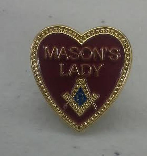 D270 Lapel Pin Mason's Lady - Dean Masonic Supply / Blue Lodge Aprons