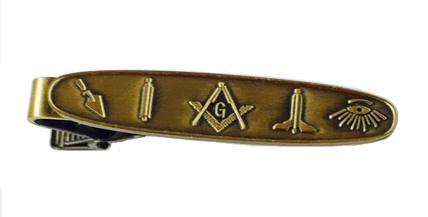 D244 Tie Clip Masonic Working Tools Symbols - Dean Masonic Supply ...